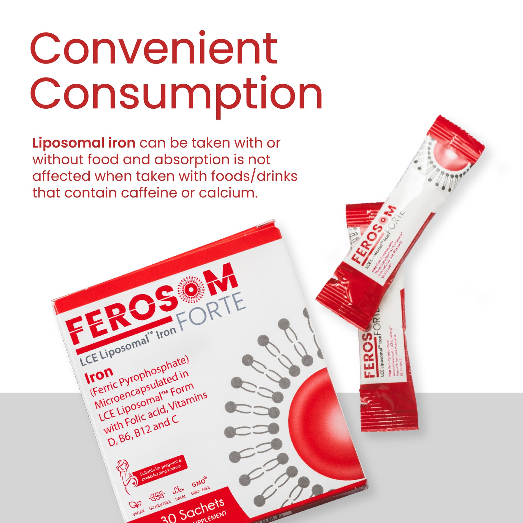 LCE Liposomal Iron Sachets – Ferosom Forte USA